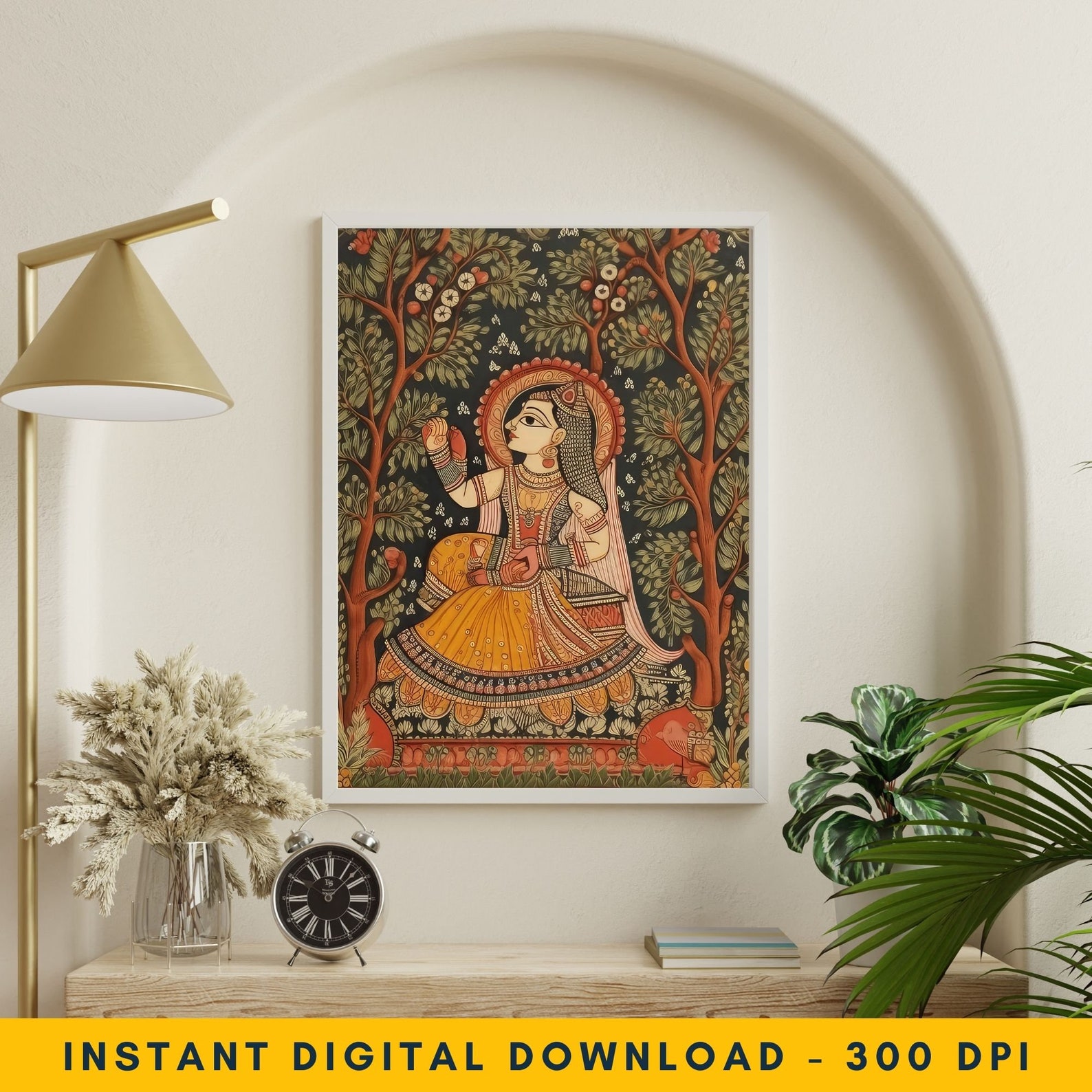 Buy Indian Madhubani Painting, Madhubani Wall Art, Madhubani Print ...