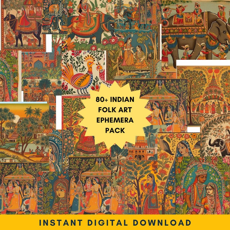 Indian Warli Art Digital - Etsy UK