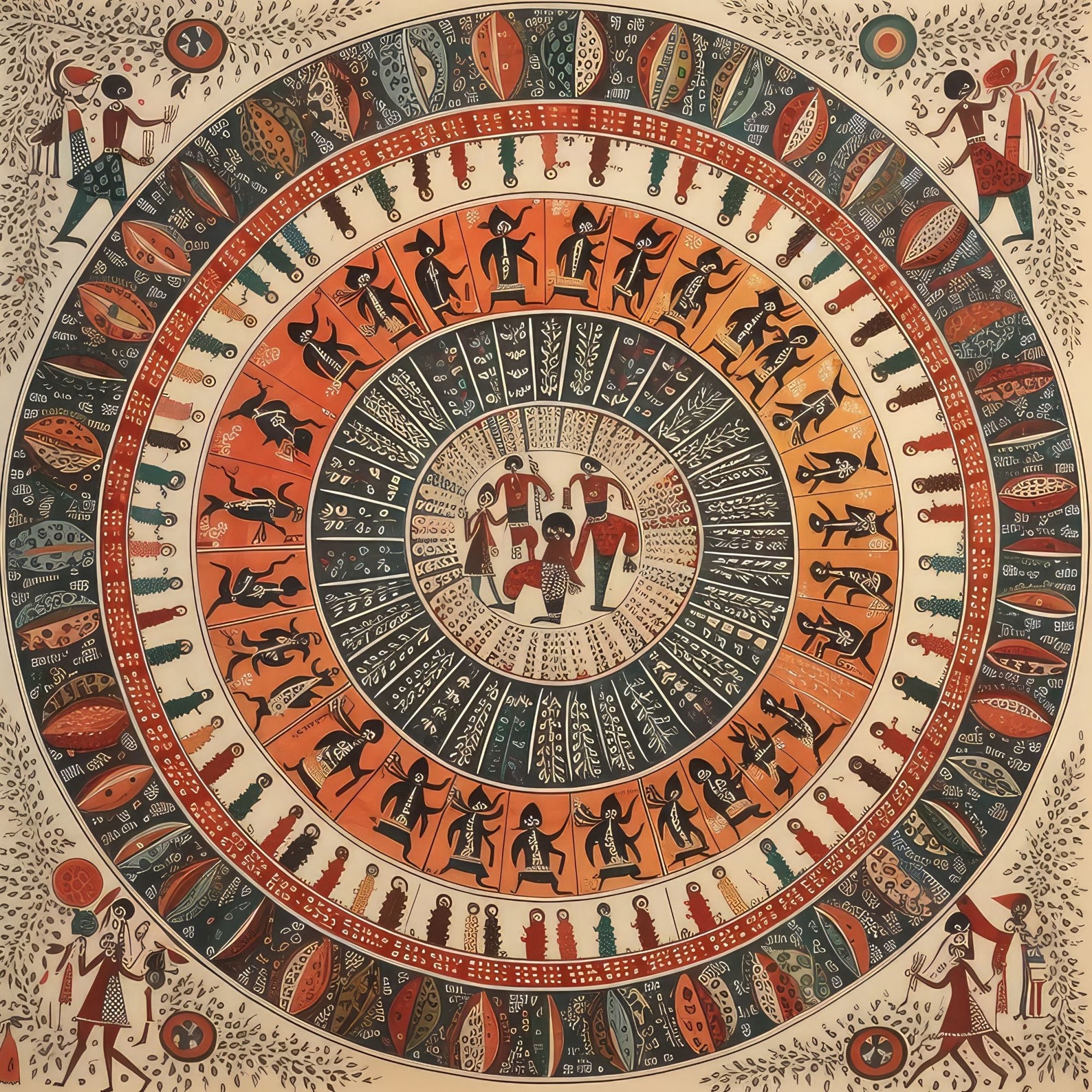 Indian Warli Painting Digital File, Tribal Digital Wall Art, Vintage ...