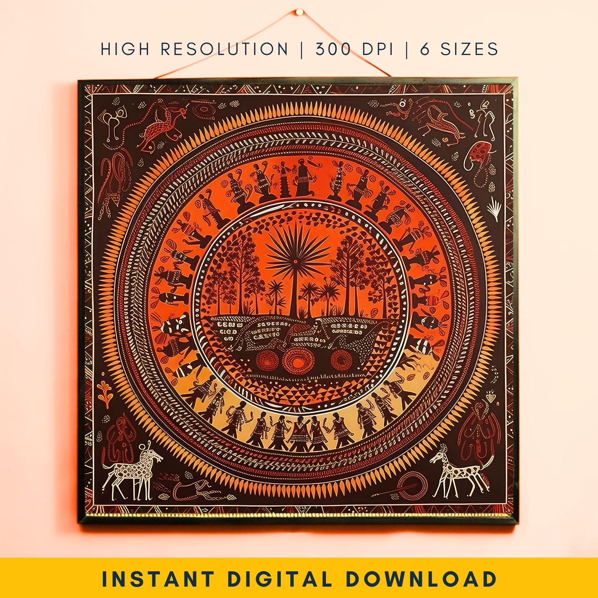 Brown Indian Warli Painting Traditional Warli Tribal Art - Etsy