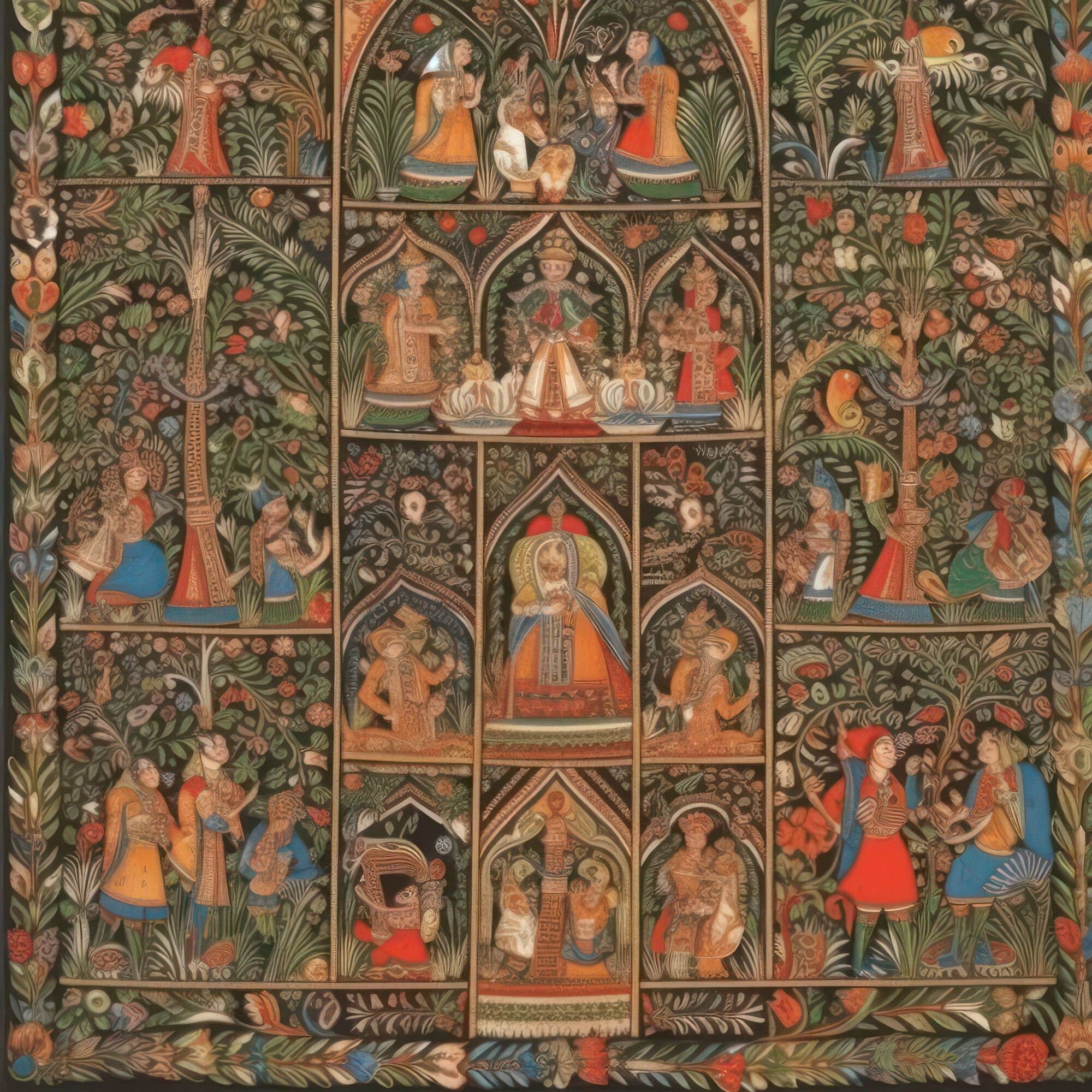 Mughal Islamic Wall Art - High-resolution Mughal Art Digital Print ...