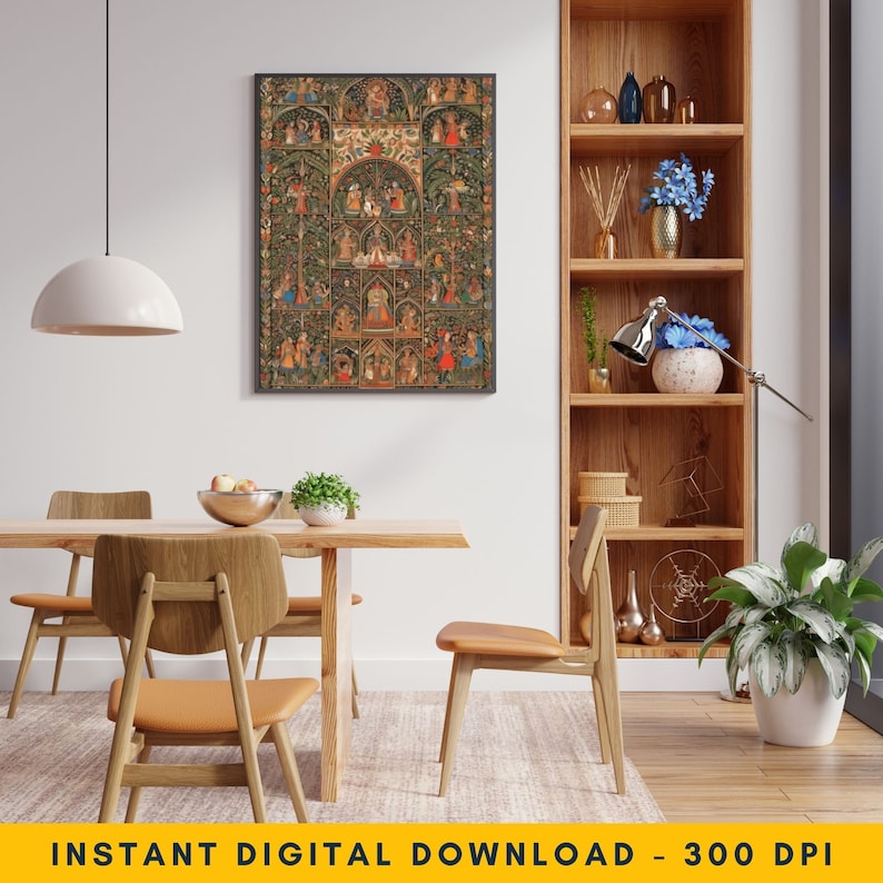Mughal Islamic Wall Art - High-resolution Mughal Art Digital Print ...