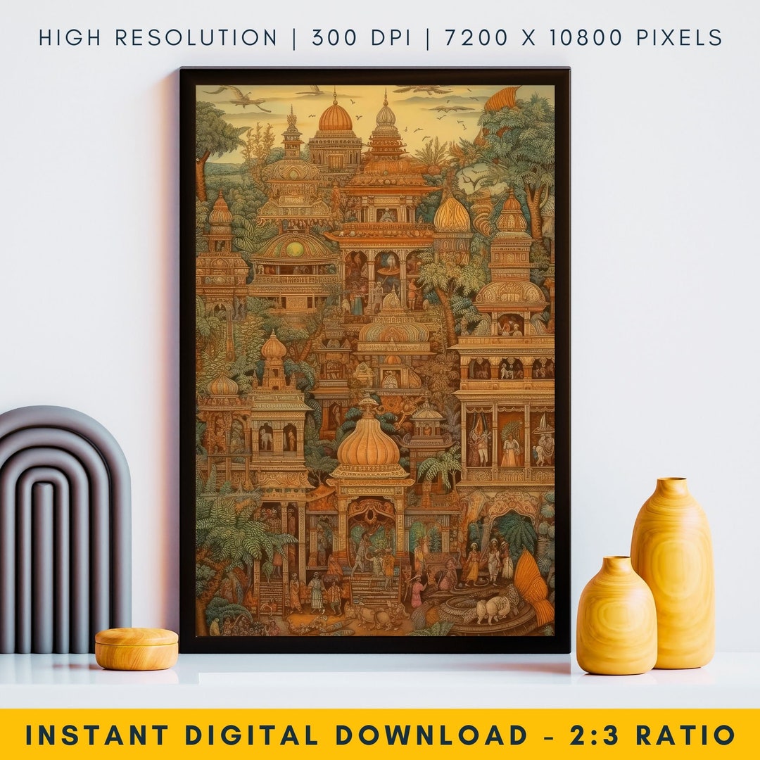 Magnificent Persian Miniature Painting Palace Persian Miniature Art ...