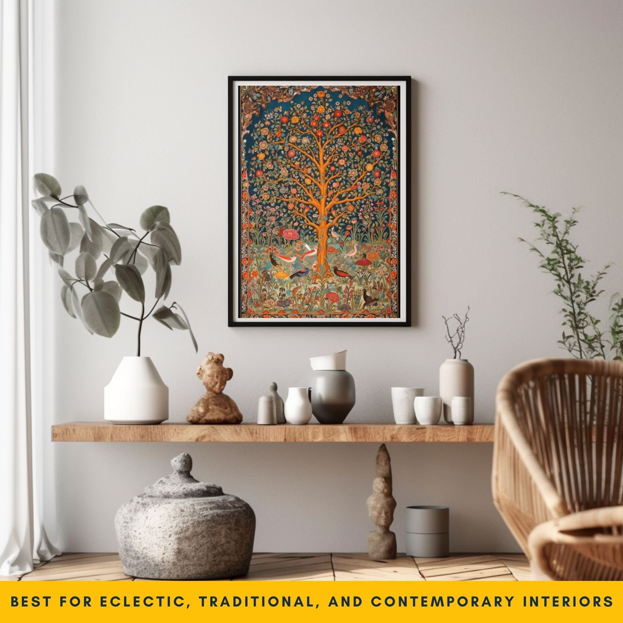 Pichwai Painting Tree of Life - Exquisite Indian Folk Art, Traditional ...