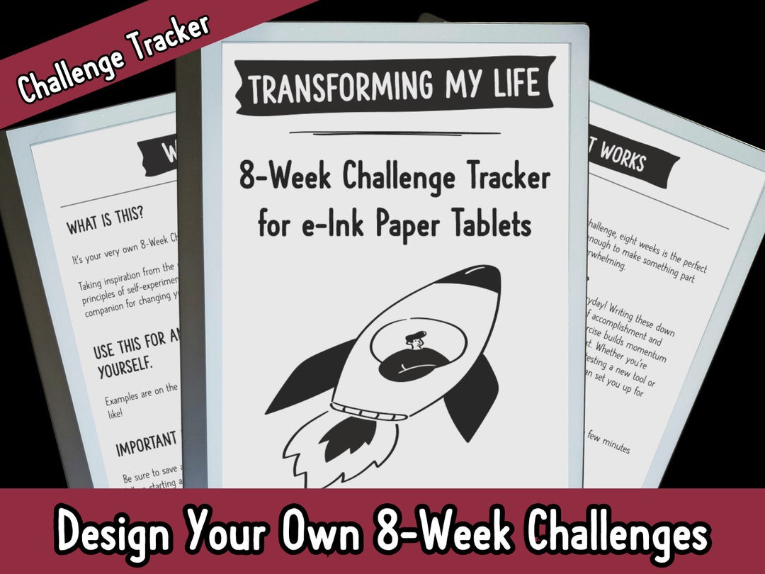 Remarkable Template - Progress Tracker Personal Productivity, Self ...