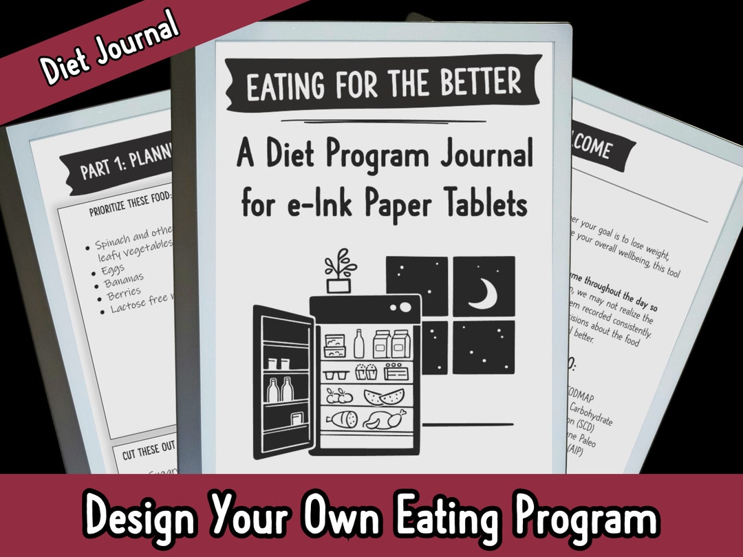 Remarkable Templates Food Diary for Remarkable, Food Journal, Diet ...