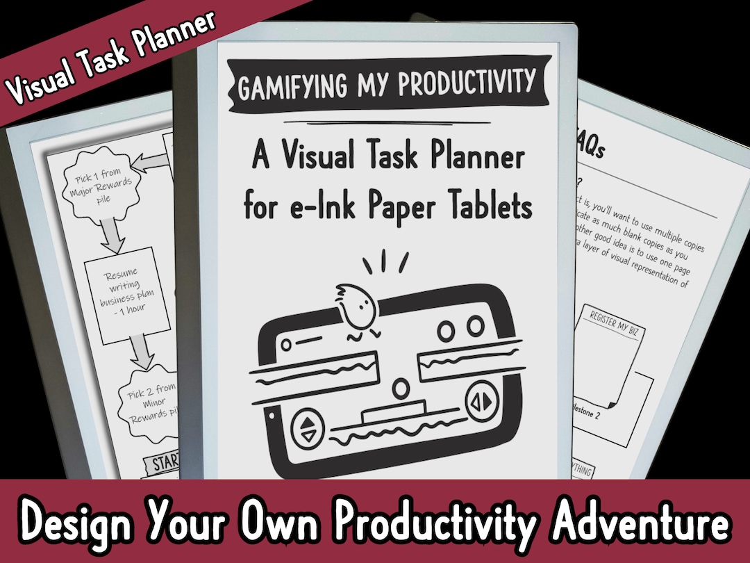 Remarkable Template- Visual Task Planner, Remarkable Project Planner ...