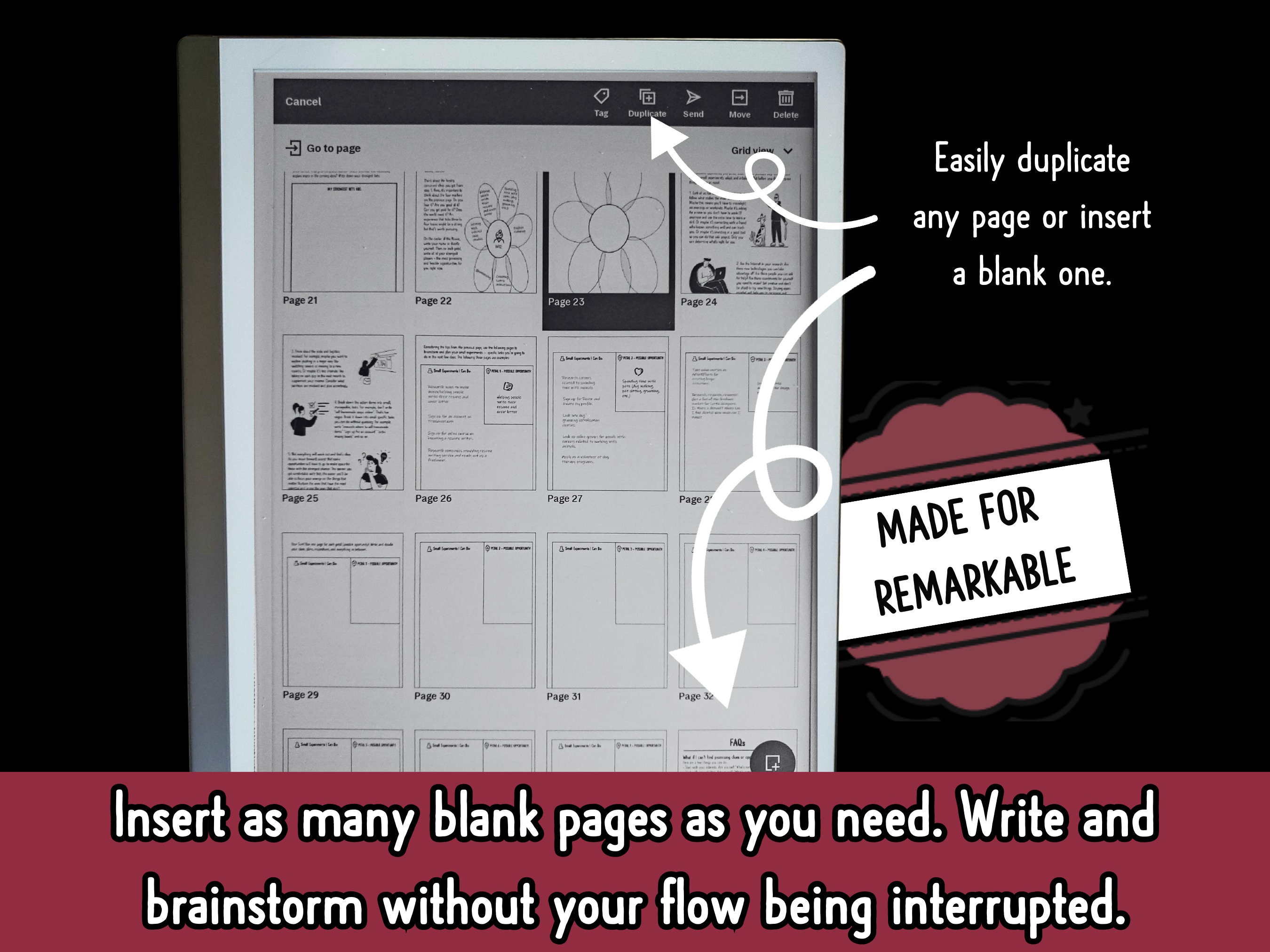 Remarkable Templates Career Growth Planner Journal for Remarkable, Work ...