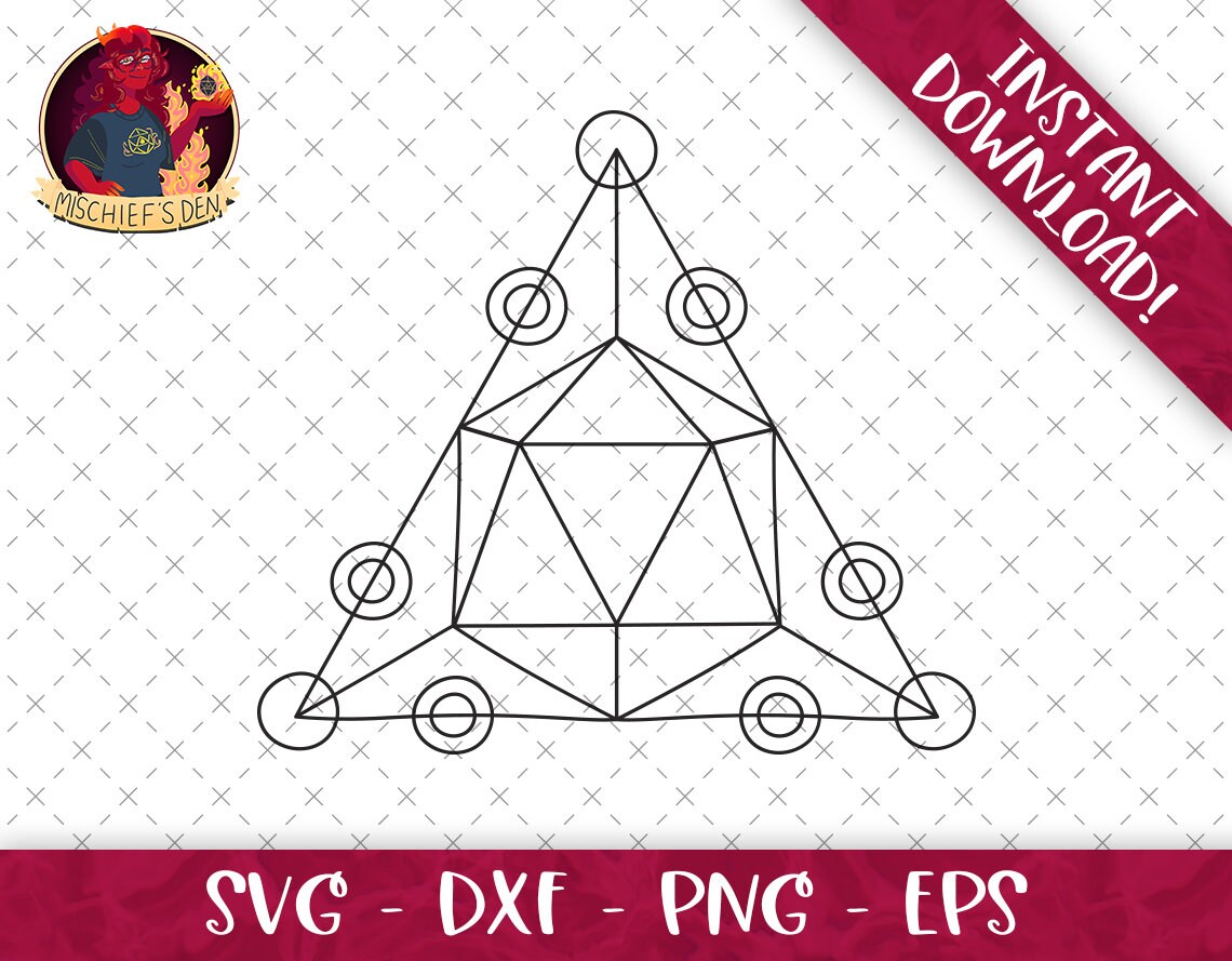 Magic Triangle D20 Dice SVG Bundle Svg Eps Dxf Png Format Bundle D&D ...