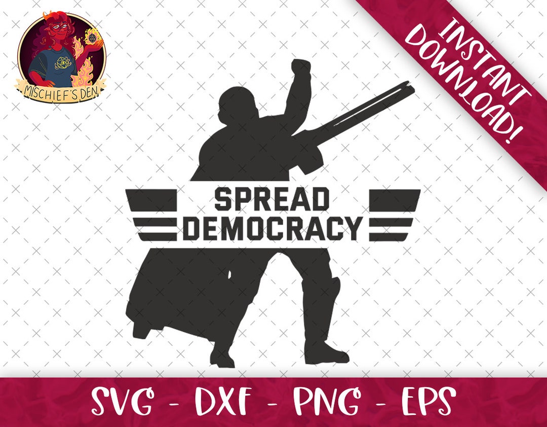 Spread DEMOCRACY Cadet Helldiver SVG Bundle | Svg Eps Dxf Png Format ...