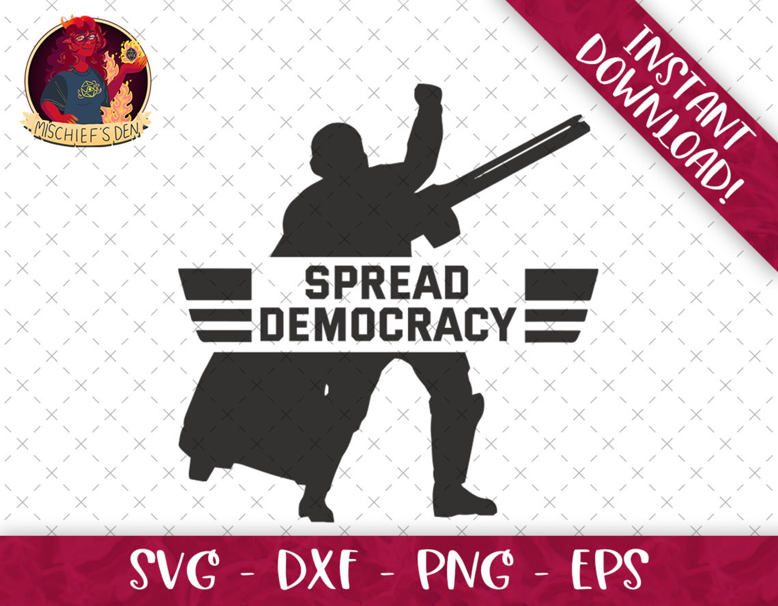 Spread DEMOCRACY Cadet Helldiver SVG Bundle | Svg Eps Dxf Png Format ...