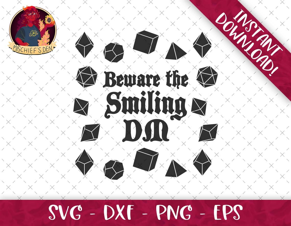 Beware the Smiling DM SVG Bundle Svg Eps Dxf Png Format Bundle D&D ...
