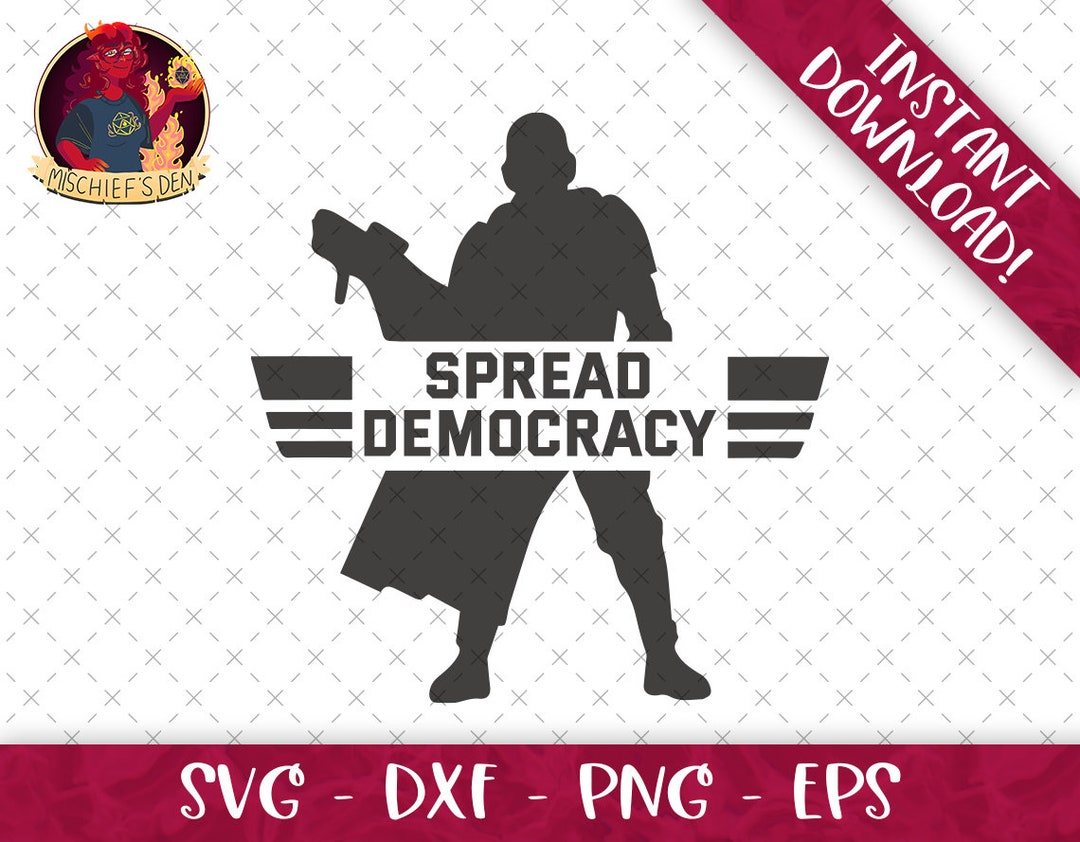Spread DEMOCRACY Cadet Helldiver SVG Bundle V2 | Svg Eps Dxf Png Format ...
