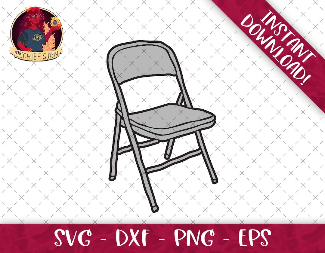 Steel Metal Folding Chair | Layered SVG Bundle | Clipart Digital Cut ...