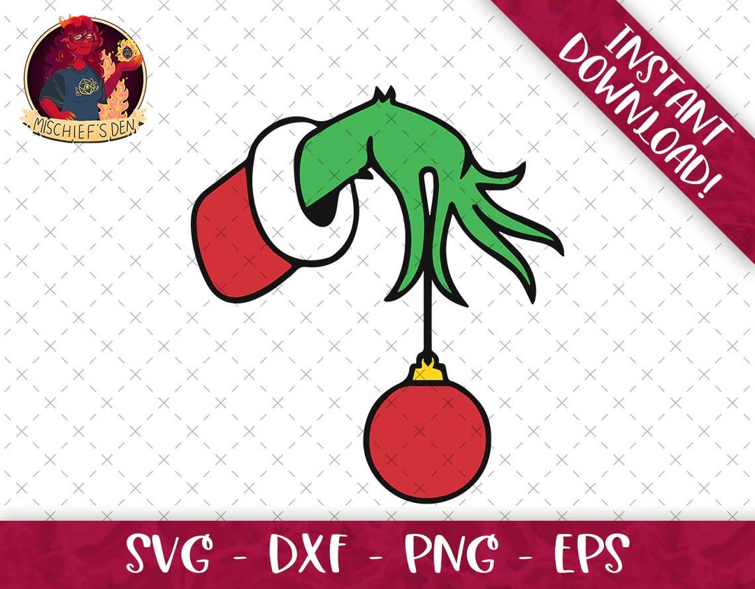 Grinch Hand Holding Ornament SVG Bundle Svg Eps Dxf Png Format Bundle ...