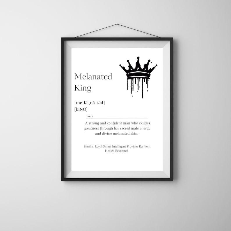 Black Man Definition | Black Man Art | Black Art | Daily Affirmations ...