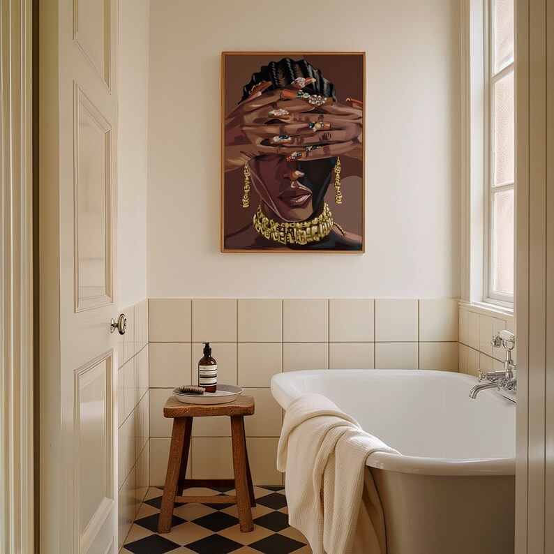 Nubian Gold, Black Woman With Jewelry, Black Woman Art, African ...