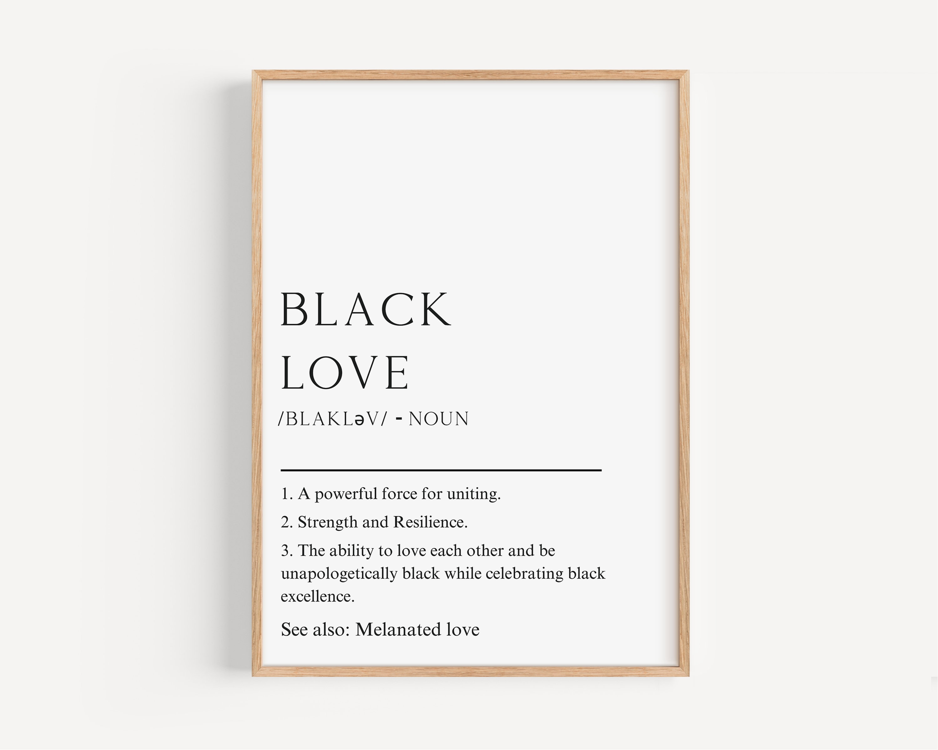 Black Love Definition Print | Black Art | Black Culture | Melanin Print ...