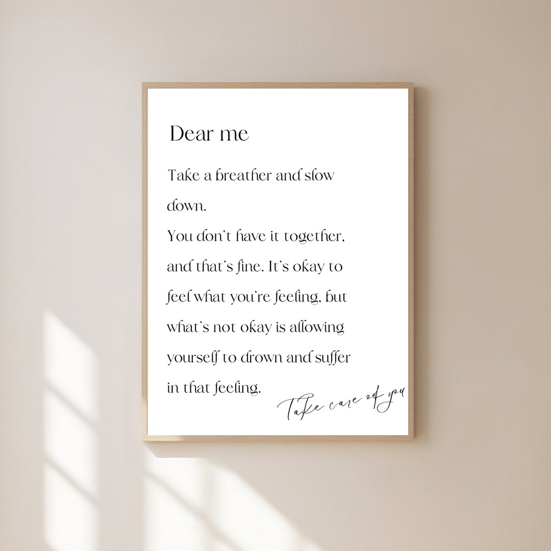 Dear Me | Self Love Poster | Positive Affirmations | Daily Affirmations ...