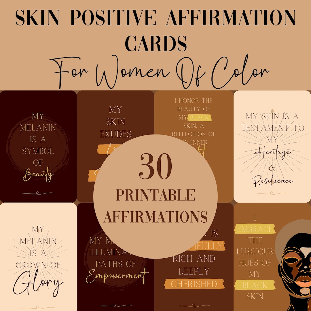 Melanin Affirmation Cards, Printable Affirmation Cards, Self-love ...
