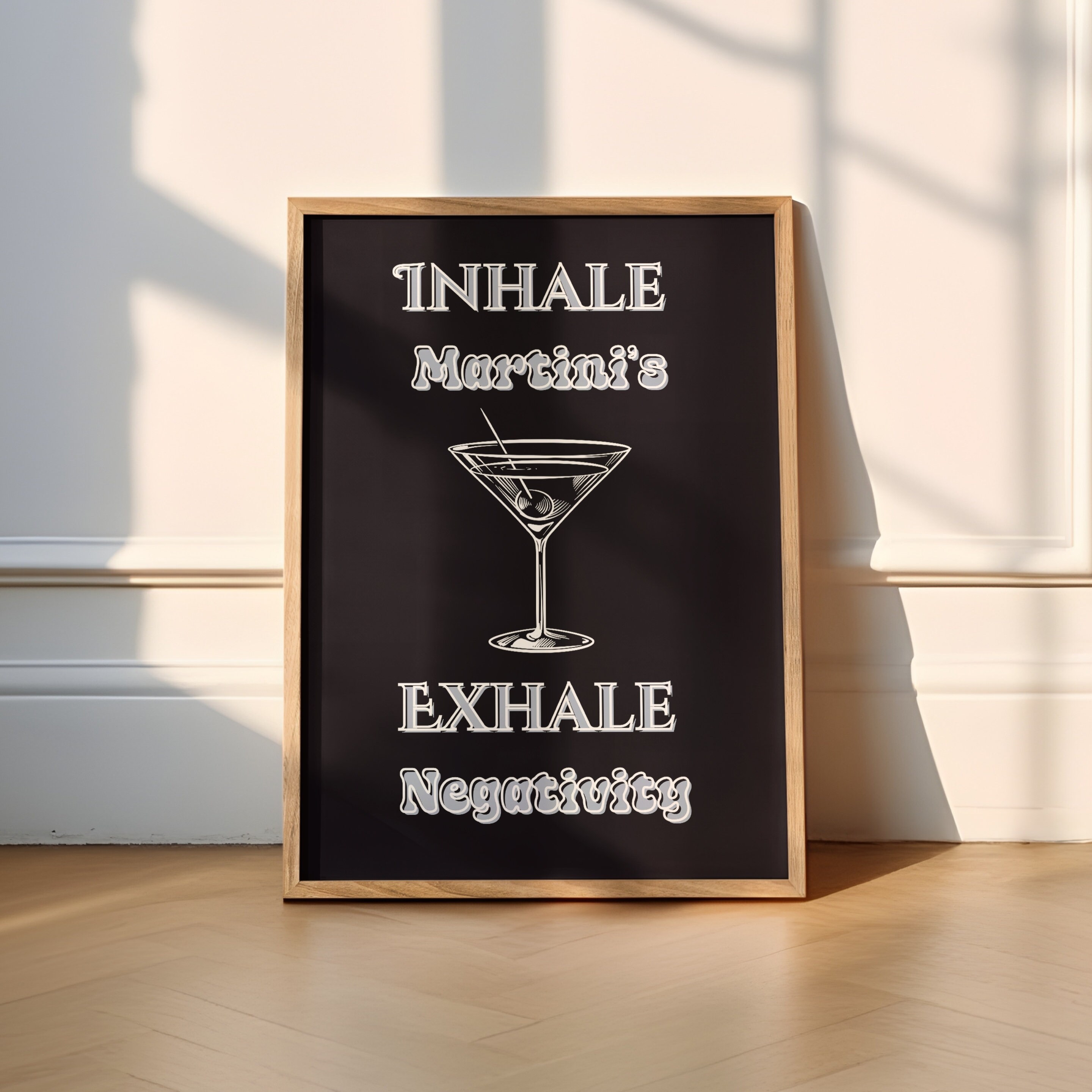 Martini Wall Art, Martini Poster, Alcohol Prints, Bar Art Print, Wall ...