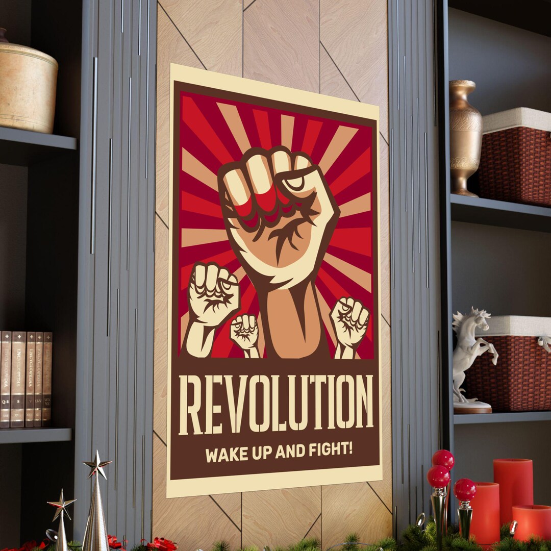 Revolutionary Wall Art Poster | Motivational Decor, Social Justice Gift ...