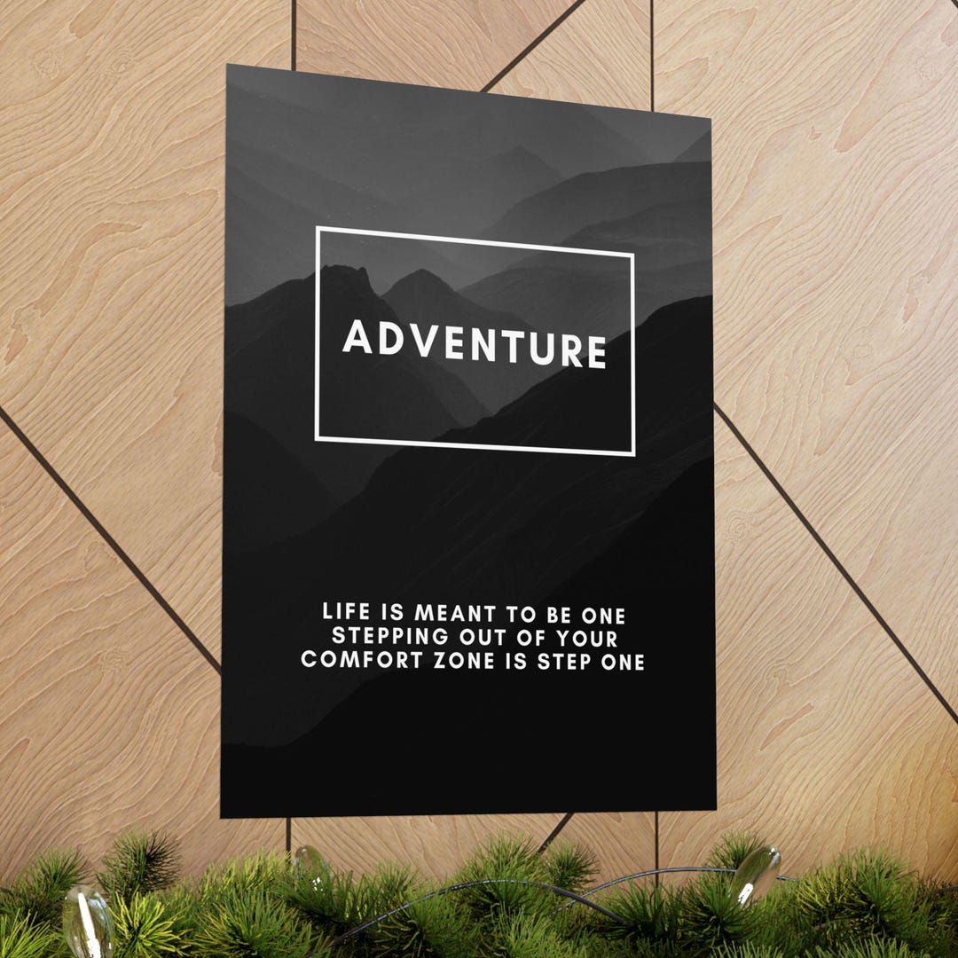 Inspiring Adventure Matte Vertical Posters Motivational Wall Art, Home ...
