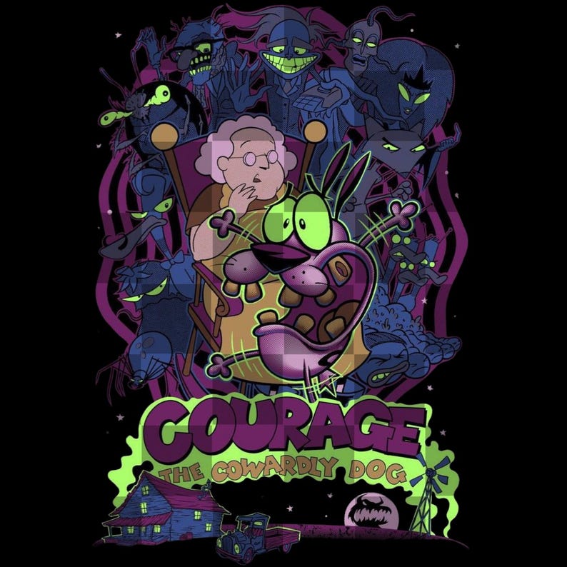 Courage the Cowardly Dog PNG, Graphic Design, Spooky Vibes, Digital ...