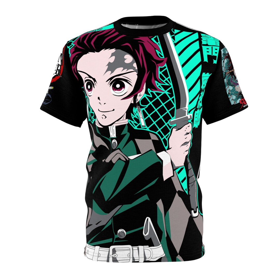 AOP Anime Polyester Shirt, Kawaii Anime Tee, Japanese Cartoon Shirt ...