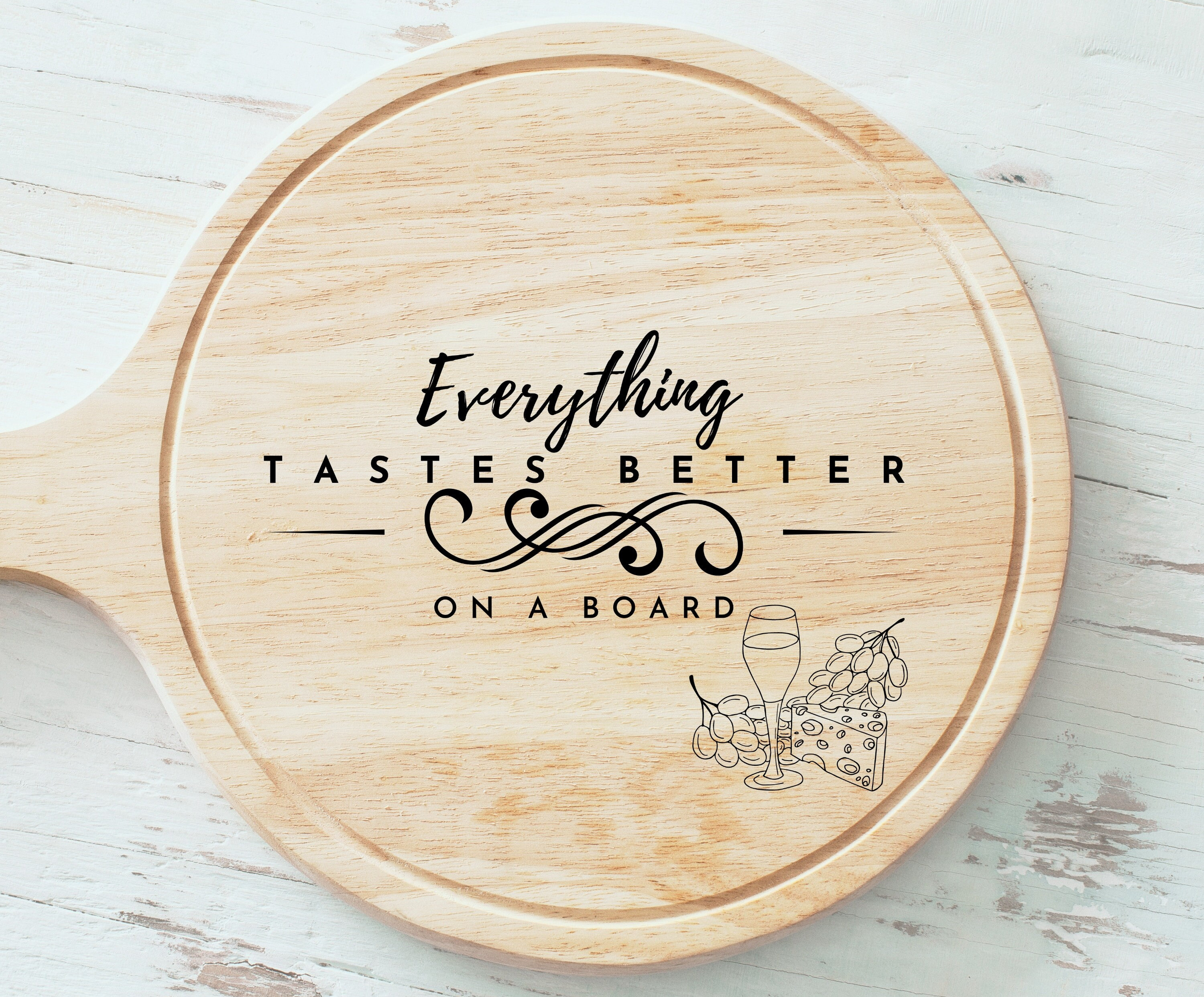 Charcuterie Board SVG: "everything Tastes Better" Laser Cut File ...