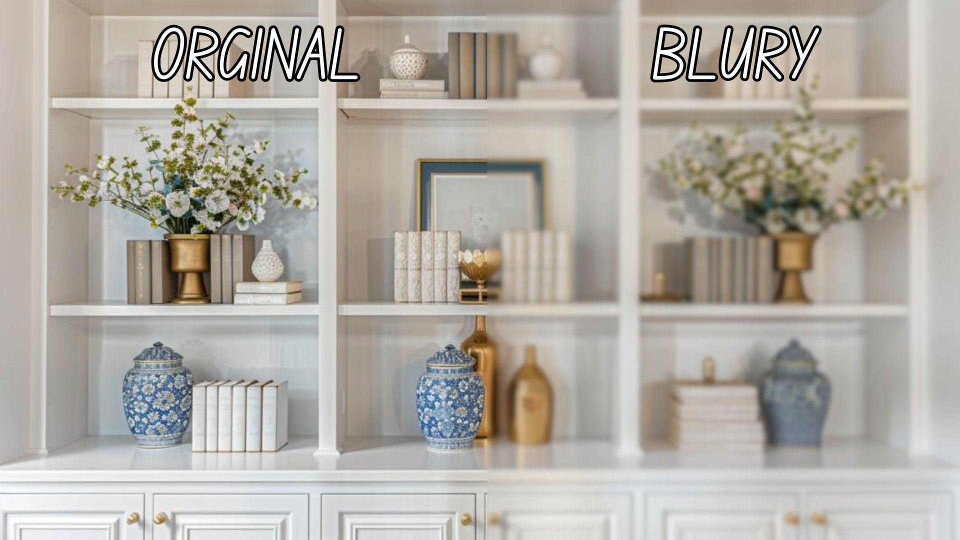 Blue Bookcase Zoom Background: Modern Office Virtual Backdrop (JPG) - Etsy