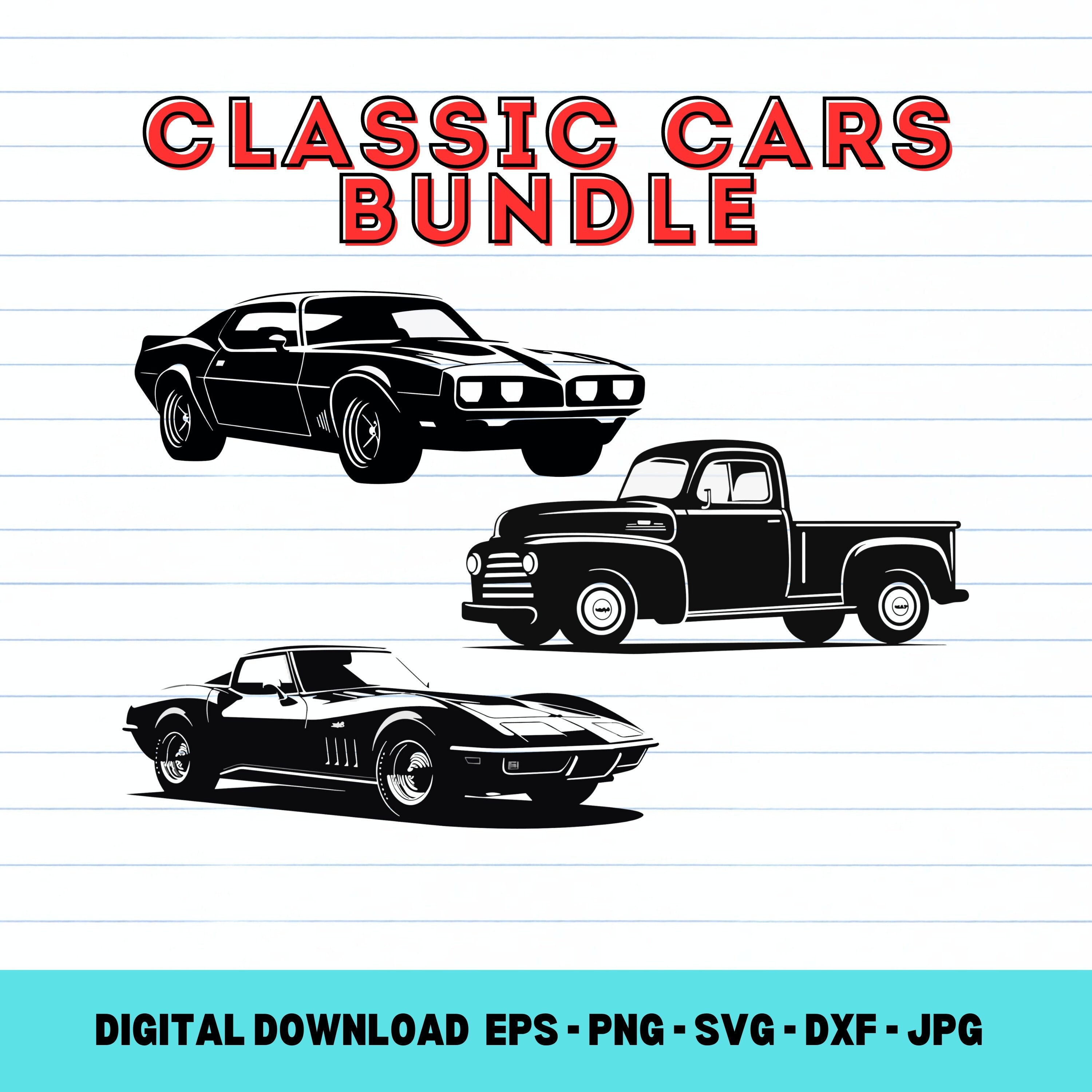 Classic Car Vector Clipart Of Chains