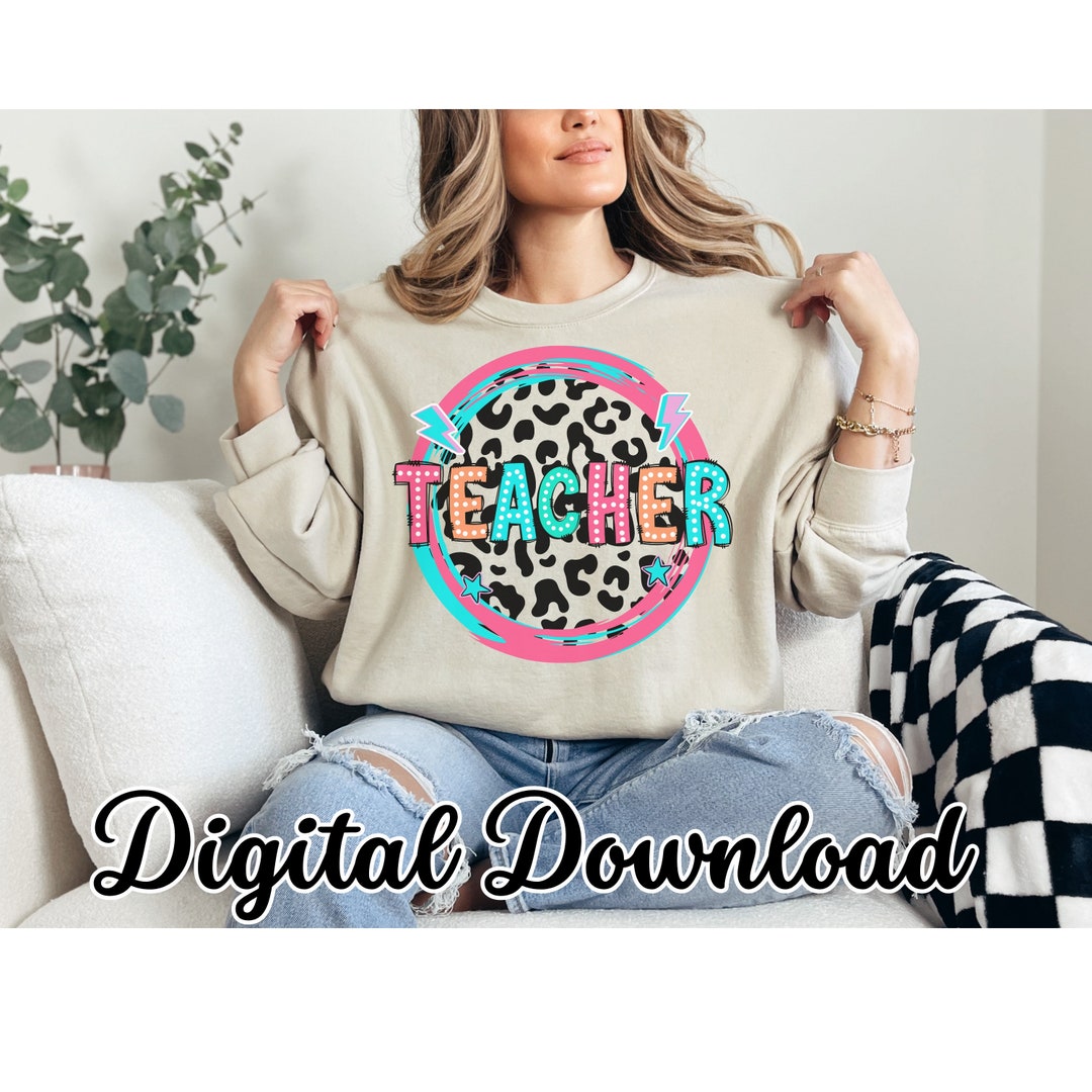 Teacher PNG, Leopard Teacher Back to School Design, Teacher Cheetah Svg ...