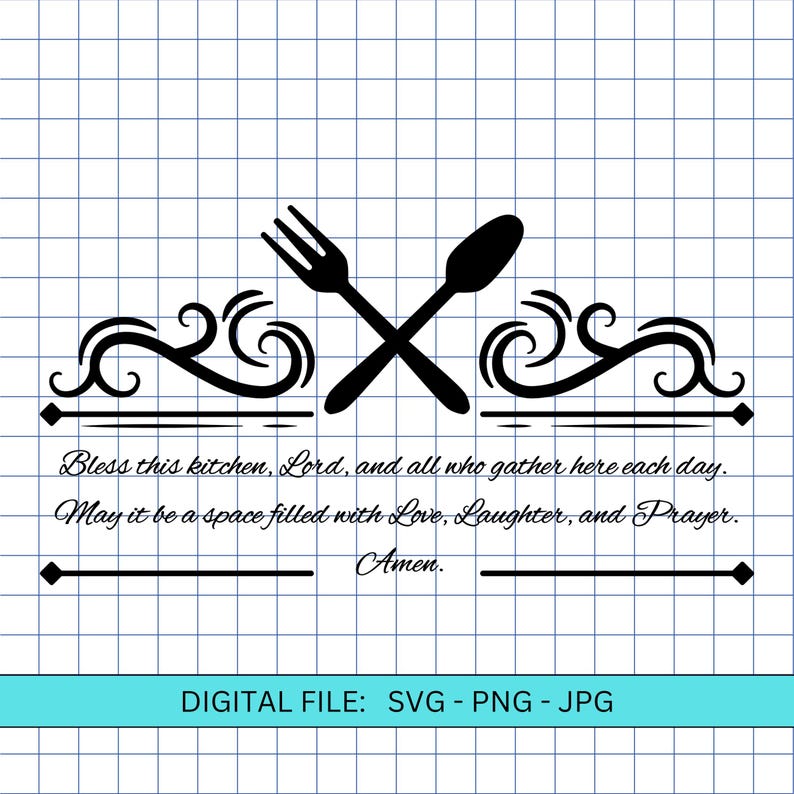 Kitchen Prayer Cutting Board Laser Engraving Design (digital Download ...