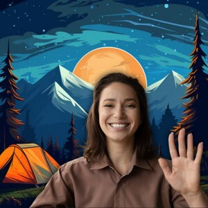 Camping Virtual Background | Zoom Virtual Backgrounds | Backdrop ...