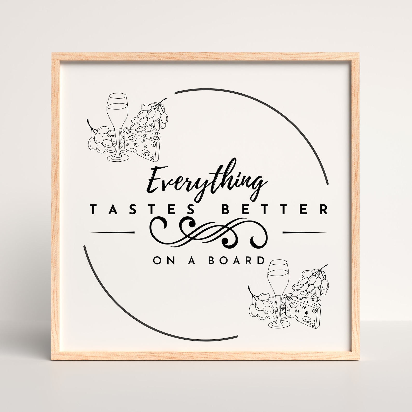 Everything Tastes Better on a Board Svg Charcuterie Sign Display Board ...