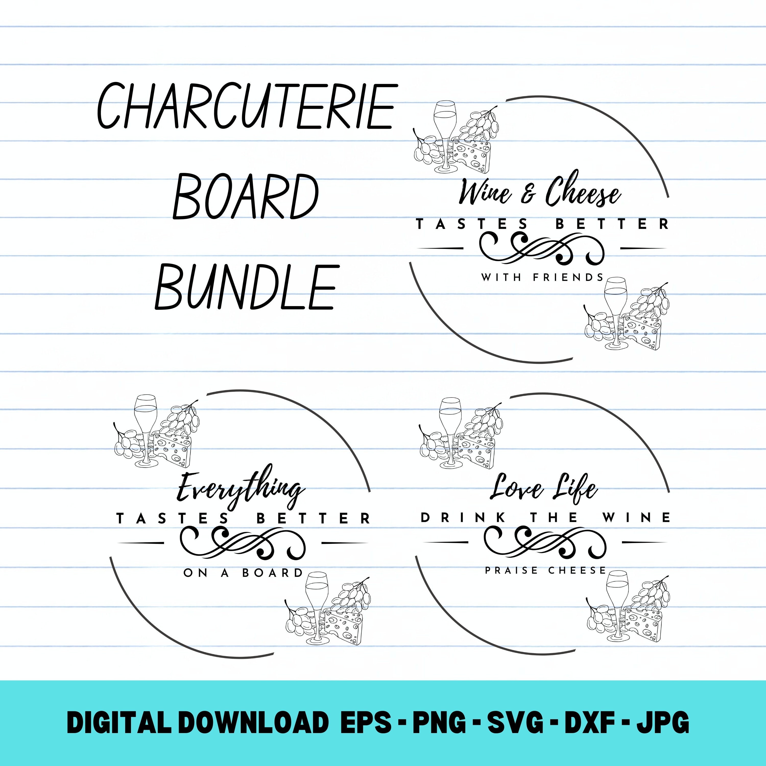 Charcuterie Bundle Svg, Cheese Board Svg, Display Board, Laser Cut Files, Charcuterie Svg ...