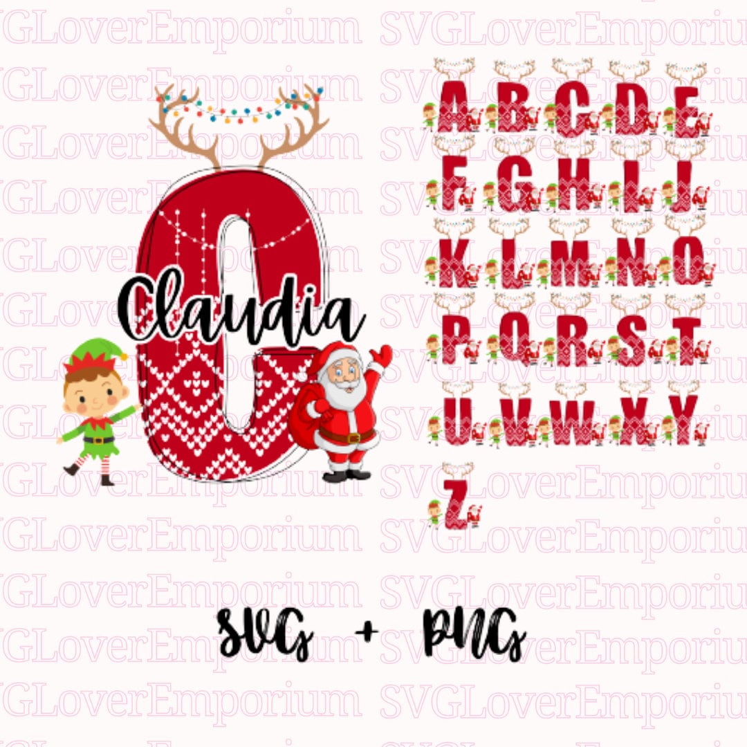Christmas Alphabet, Christmas Svg, Christmas Fonts, Elf, Santa Claus ...
