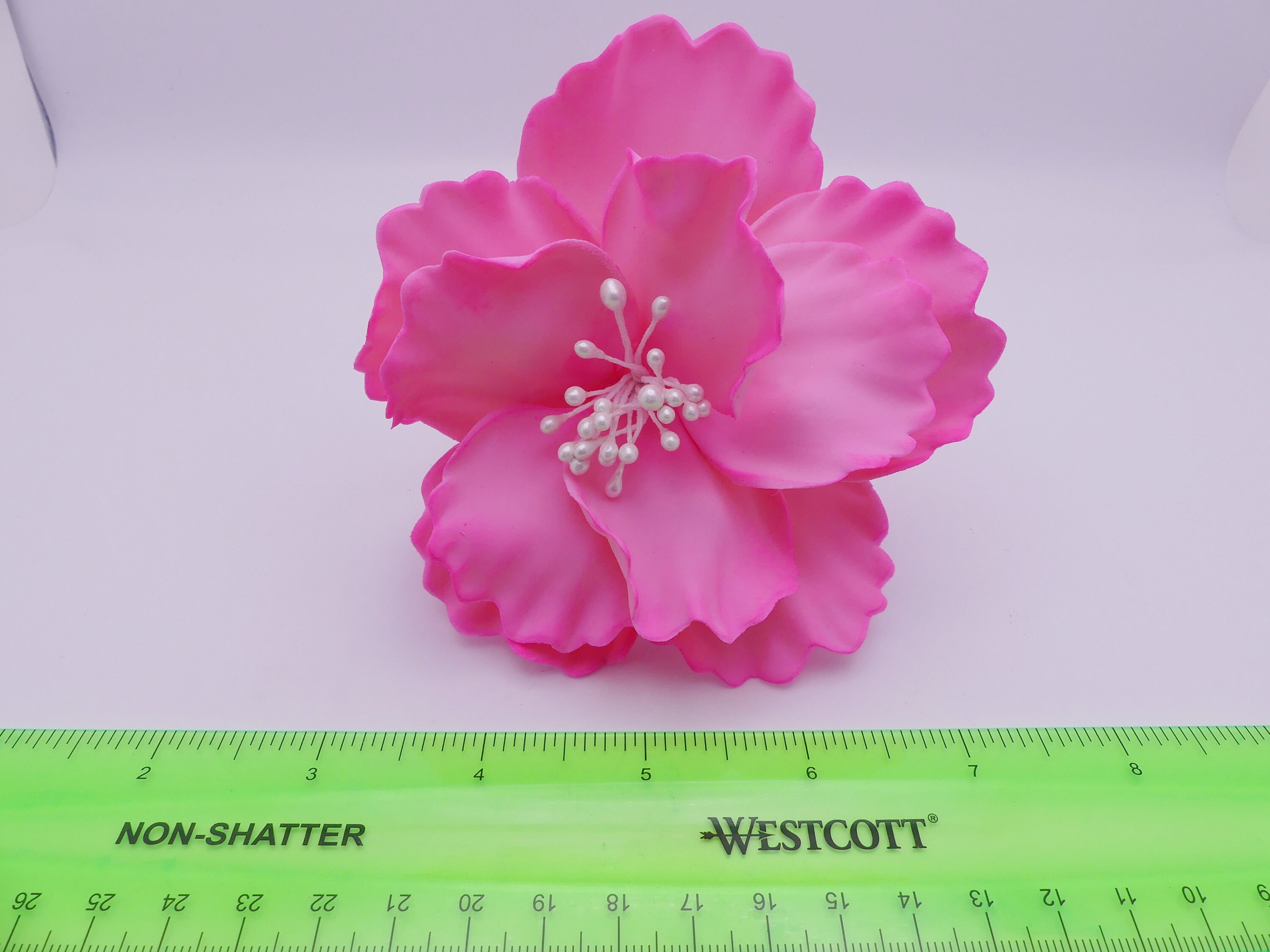 Pink Fondant Flower for Cake, Pink Cake Topper, Gumpaste Cake ...