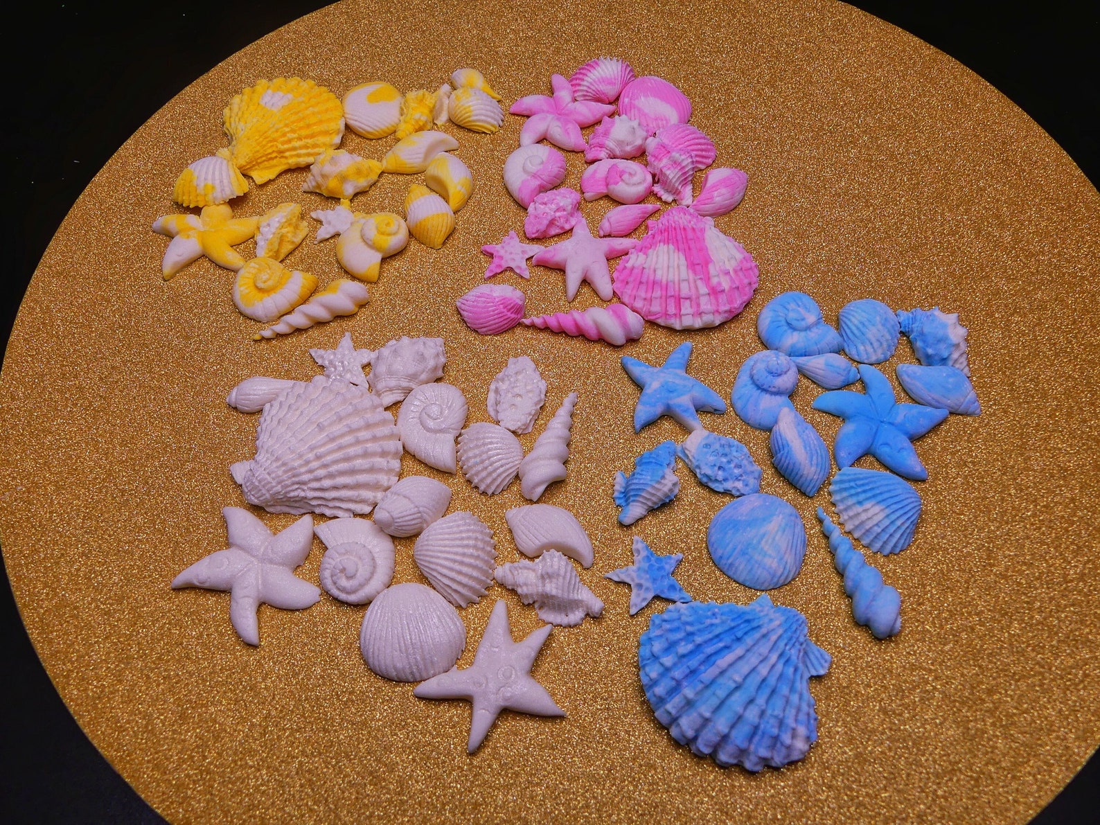 Fondant Seashells, Little Mermaid Shells, Under the Sea Cake Topper ...