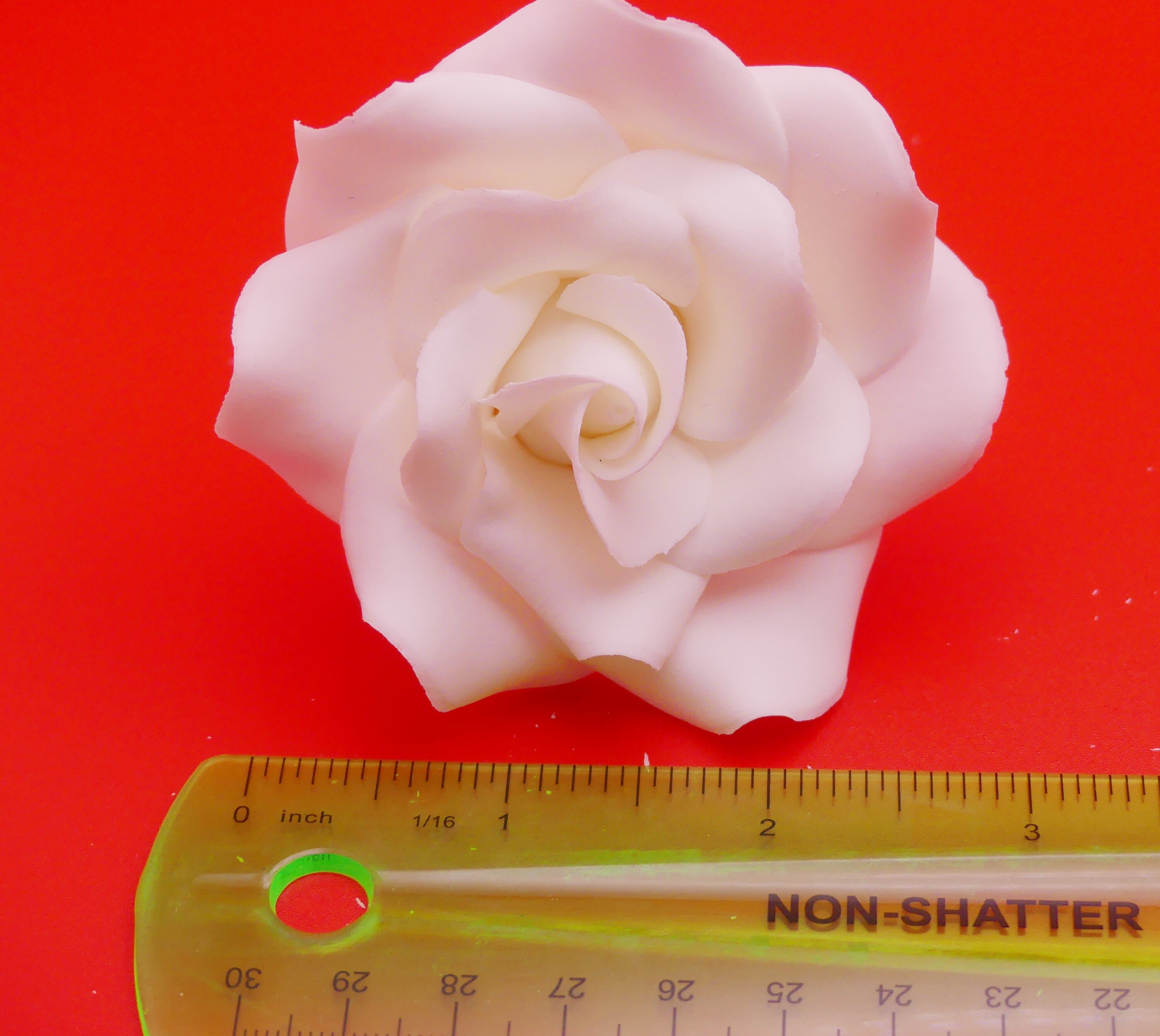 Medium White Roses, White Fondant Roses, Gumpaste Roses for Cake, Sugar ...