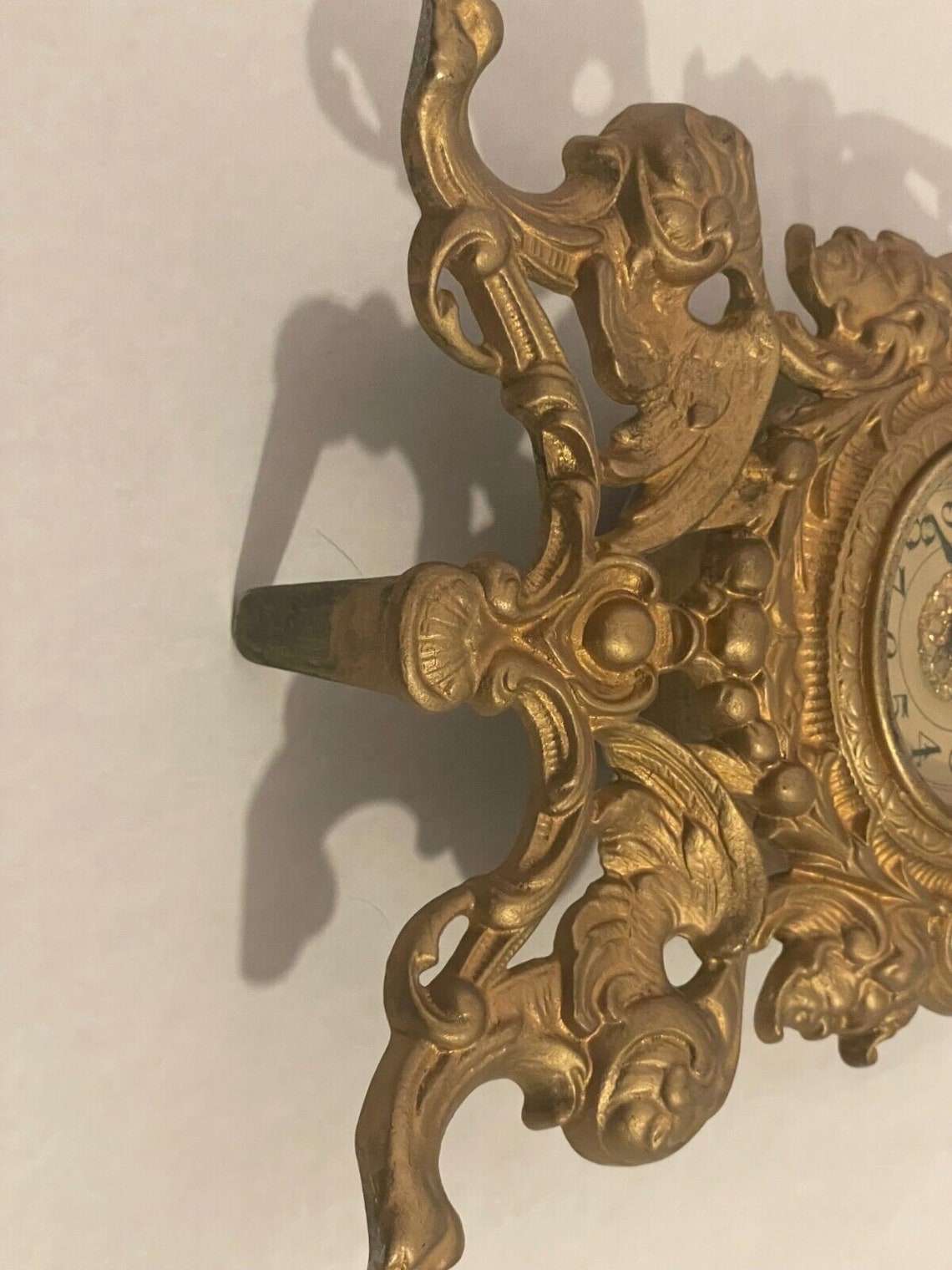 Antique Western Clock Co. Cast Iron Victorian Shelf Mantle Clock Ornate ...