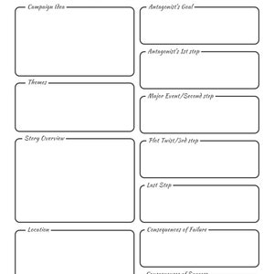 Dnd Printable Campaign Planner! DM Tool for Starting a Campaign! A4 ...