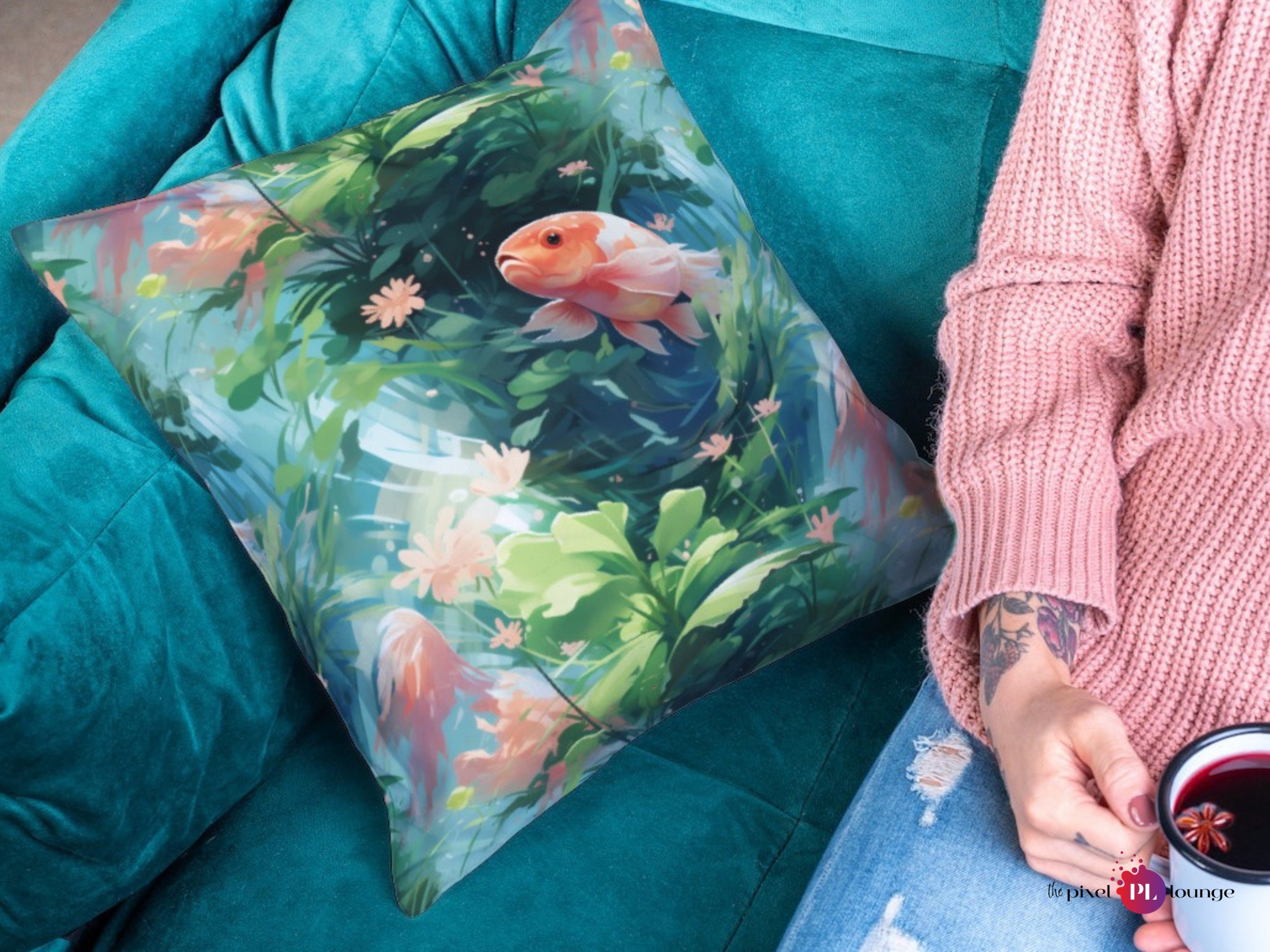 Koi Fish Seamless Repeating Pattern Digital Paper Lilypad Pattern Free ...