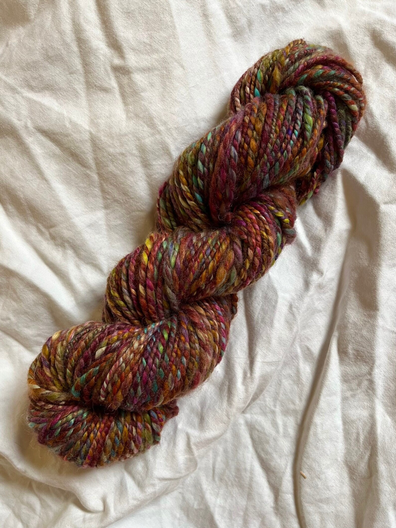 Handspun Yarn, Aran Yarn, Hand Spun, Hand Dyed, Yarn, Weaving and Fiber ...