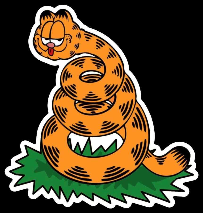 Garfield Gadsden Flag Die Cut Decal Sticker Don't Tread on Me Funny ...