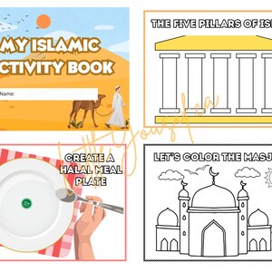 PDF Download: Islamic Kids Activity Busy Books Printable Template ...