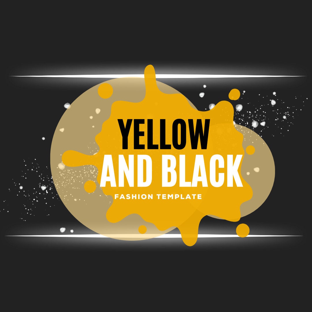 Yellow and Black Modern Design Template - Etsy