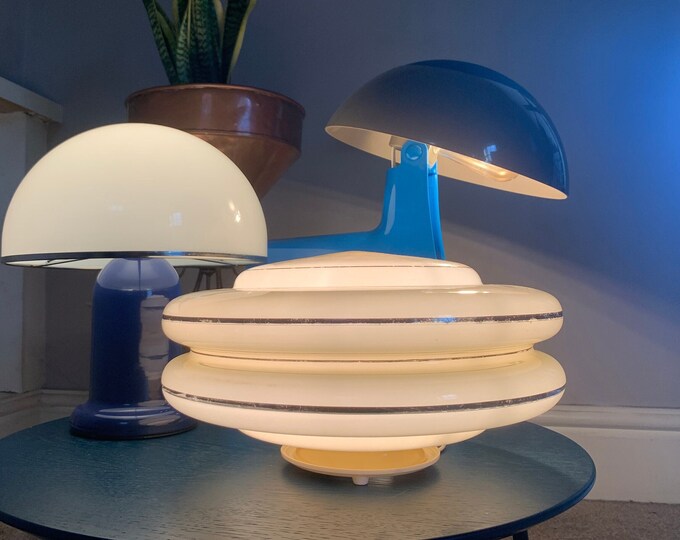 1960s UFO Spaceship Yellow and Gold Bands, Converted / Upcycled Large ...