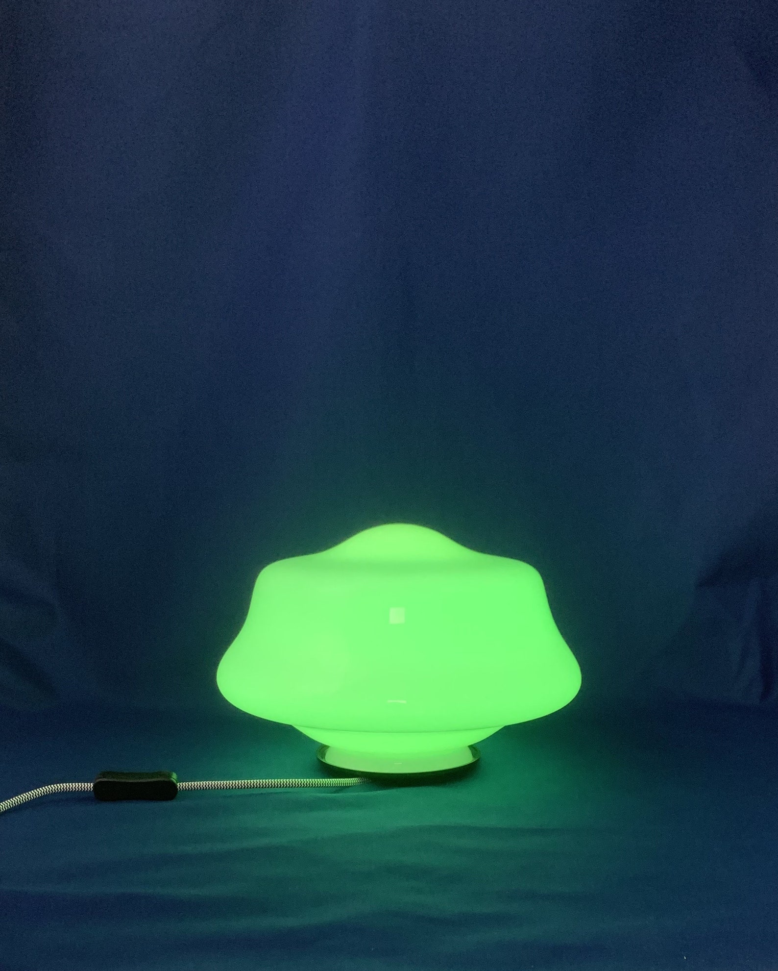 Large Opaline UFO Spaceship Converted Table Lamp - Etsy